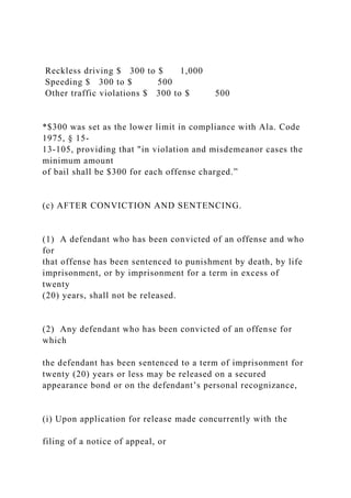 Alabama Rules of Criminal Procedure Rule 7. Release. .docx