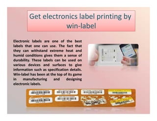 A label specialized with product labels & it's impacting on people | PPT