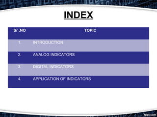 DIGITAL AND ANALOG INDICATORS | PPT