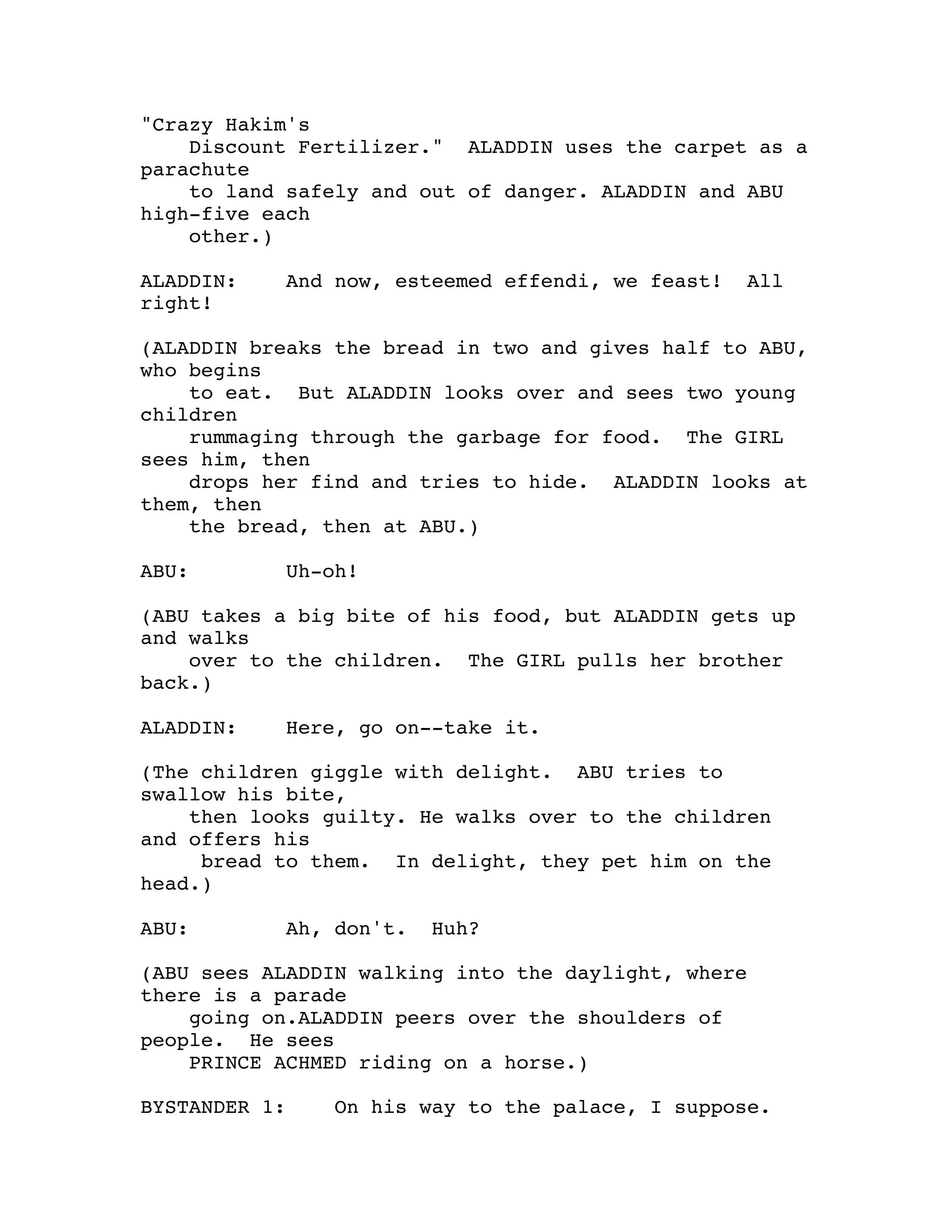 Aladdin script | PDF