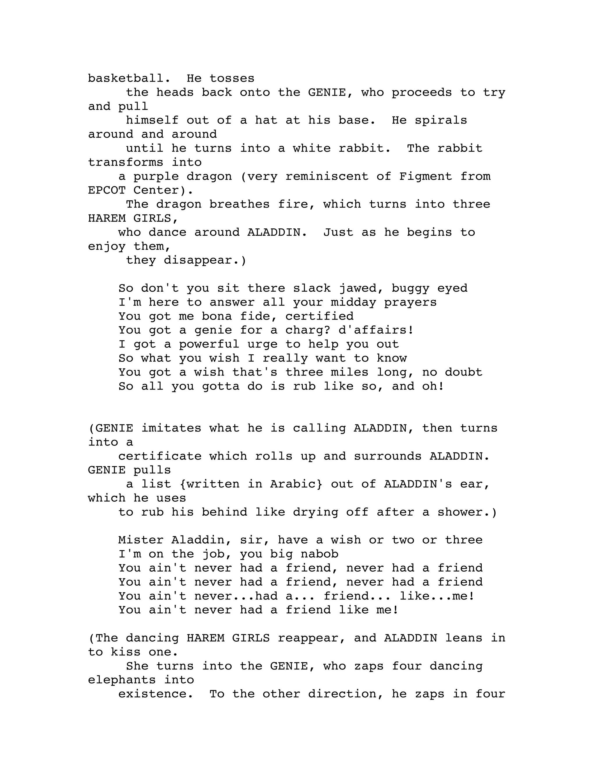 Aladdin script | PDF | Sci-fi and Fantasy | Hobbies & Interests