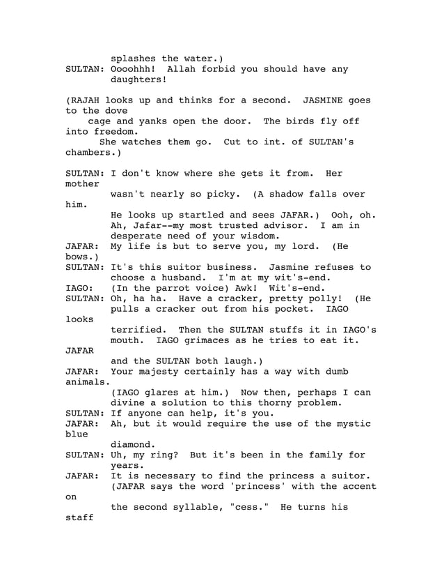 Aladdin script