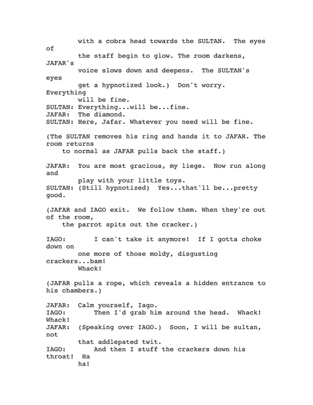 Aladdin script
