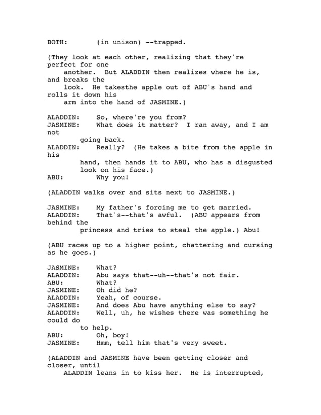 Aladdin script