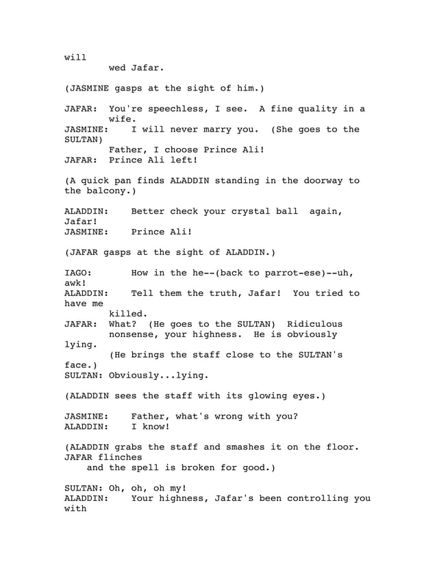 Aladdin script