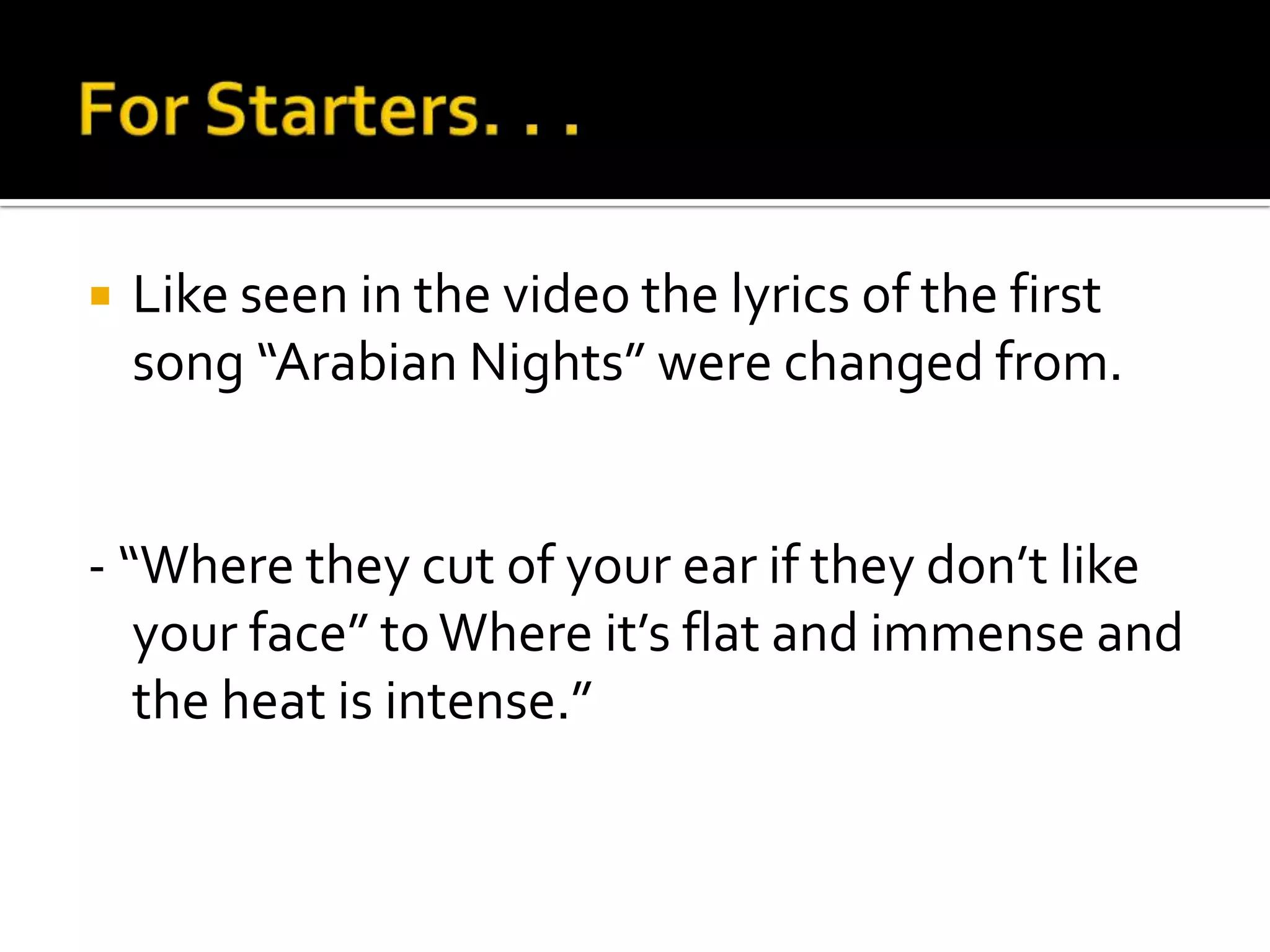 Aladdin presentation | PPT