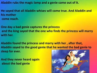 Aladdin & the magic danae s | PPT