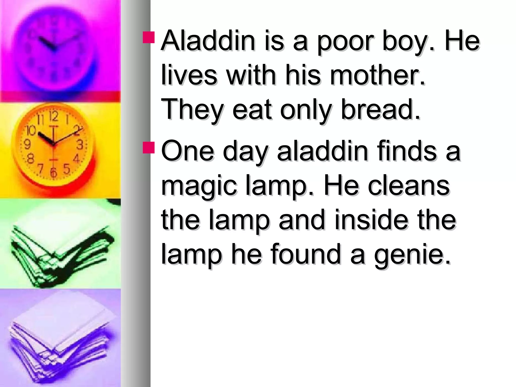 Aladdin & the magic lamp by laura s | PPT