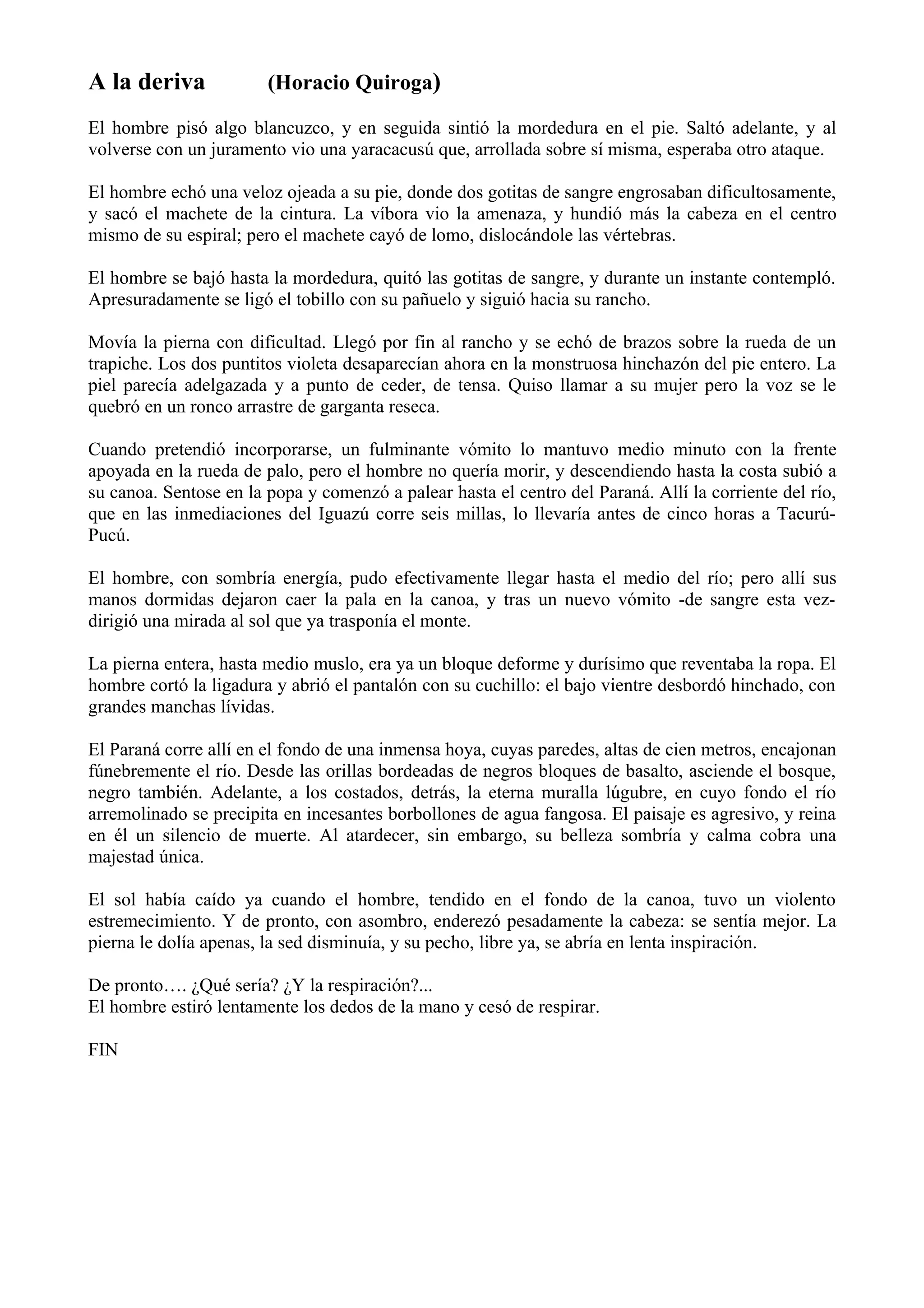 A la deriva | DOC