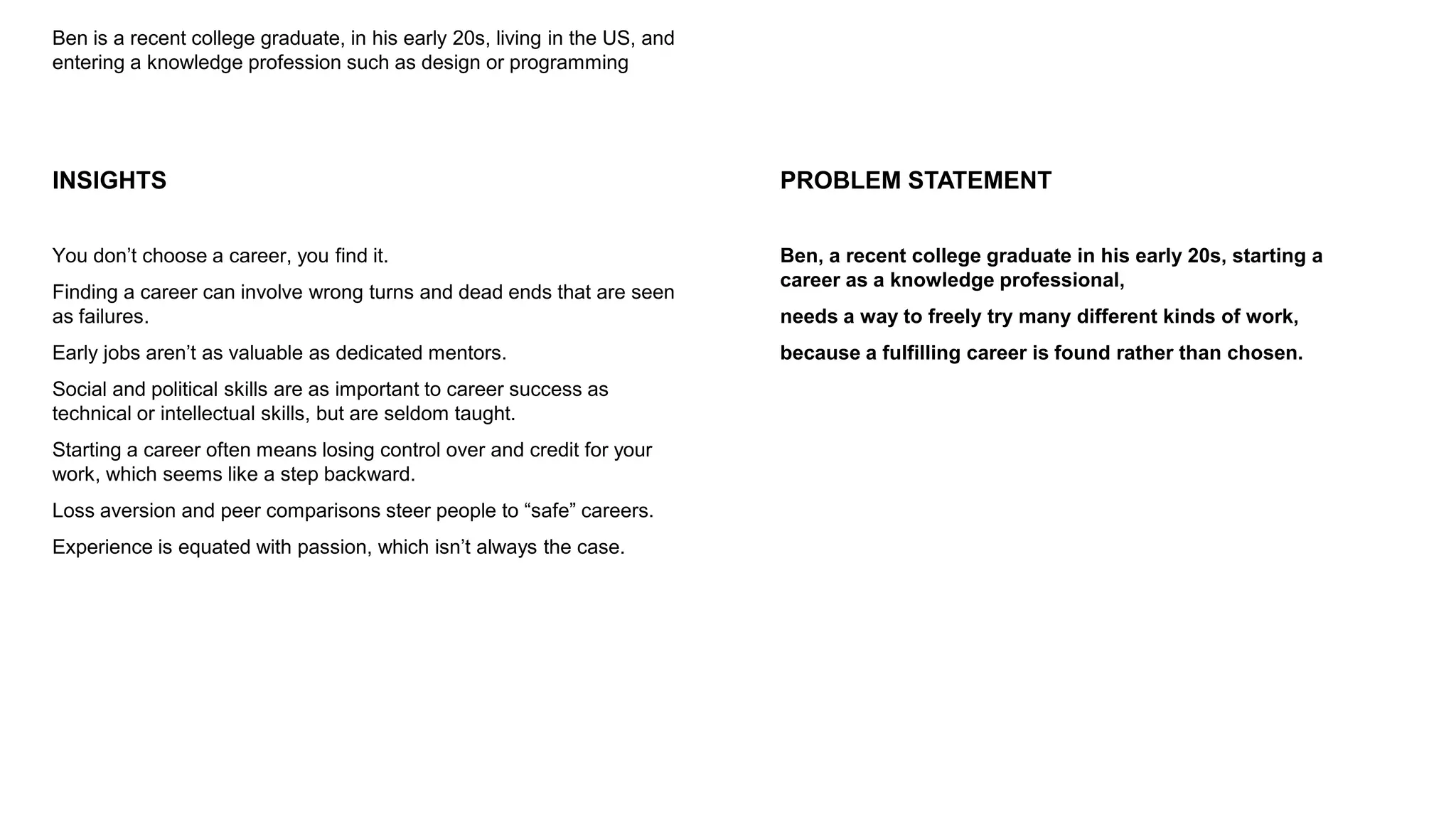 Design Thinking Action Lab - Empathize & Define Assignment | PPTX | Career Planning | Careers