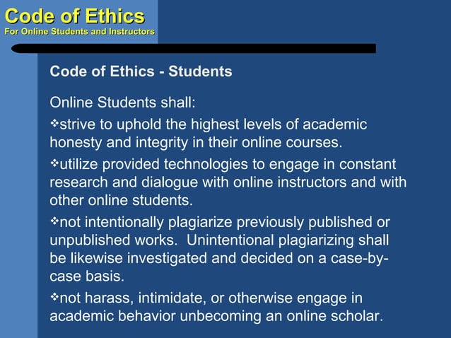 Code of Ethics | PPT