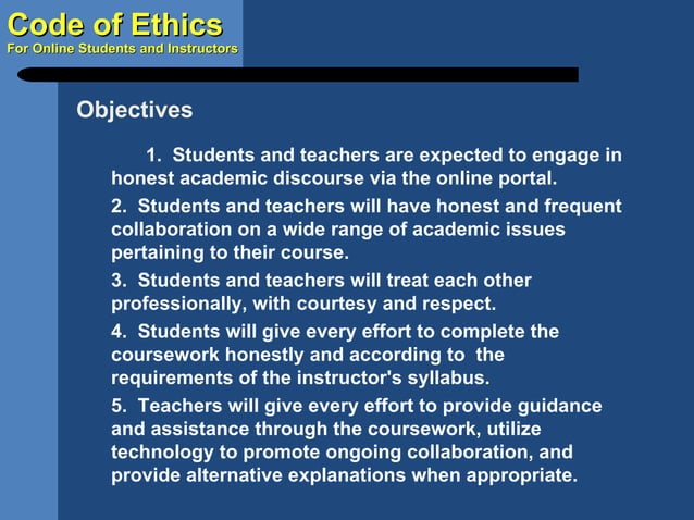 Code of Ethics | PPT