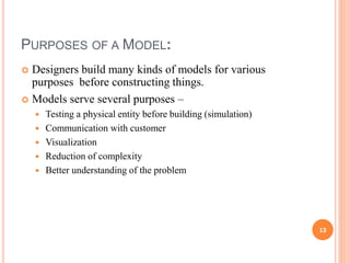 Introduction to Object orientation , Modeling as a Design Technique Modeling Concepts ...