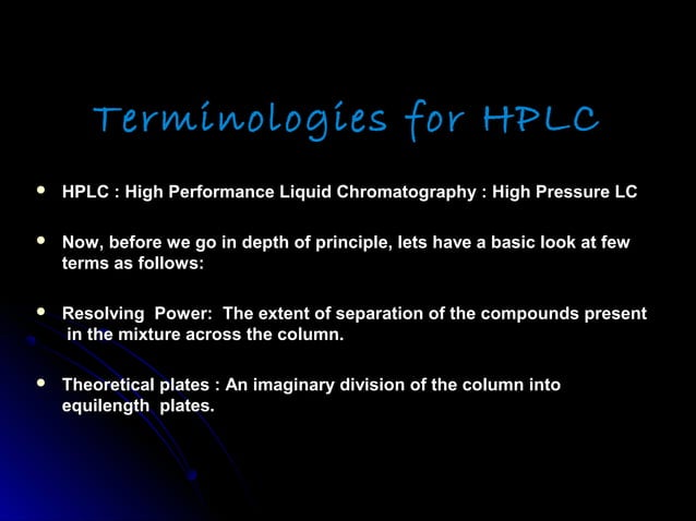 HPLC Principle,Instrumentation and Application | PPT