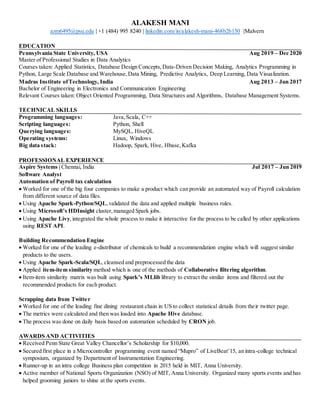 Alakesh mani resume | PDF