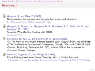 Framester: A Wide Coverage Linguistic Linked Data Hub | PPT