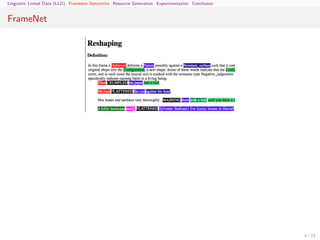 Framester: A Wide Coverage Linguistic Linked Data Hub | PPT