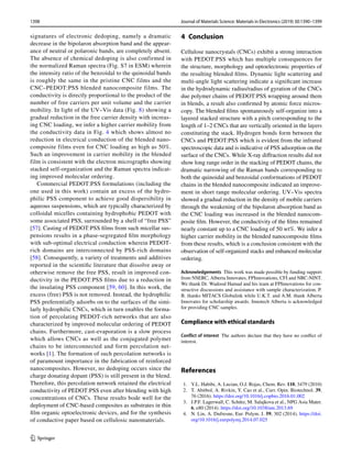 Remarkable self-organization and unusual conductivity behavior in cellulose nanocrystal-PEDOT ...