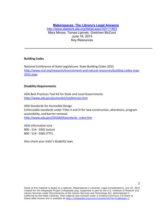 Makerspaces Workshop Handout | PDF