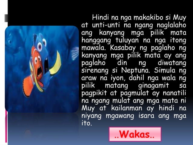 Alamat: bakit palaging mulat ang mga mata ng mga isda | PPT