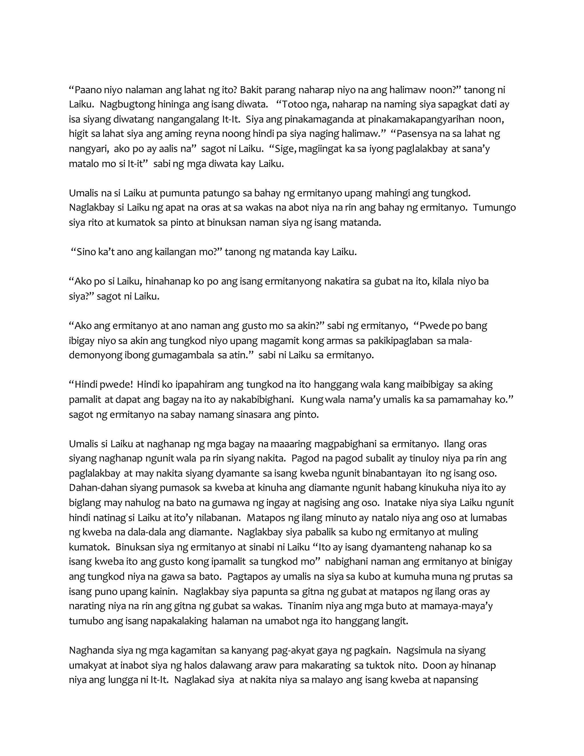 Alamat ng Kulay | DOCX