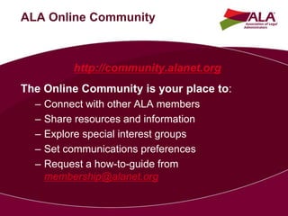 ALA Member Benefits | PPT