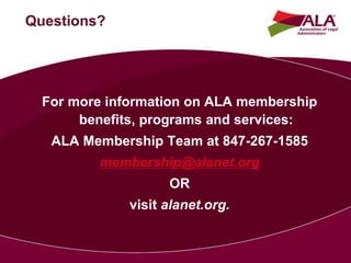 ALA Member Benefits | PPT