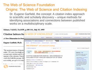 Gauging Research Output and Influence | PPT