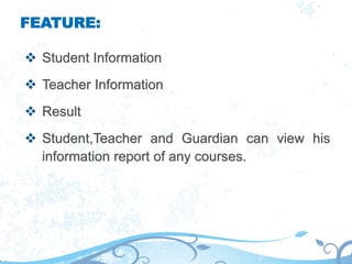 Academic student information management system. | PPTX