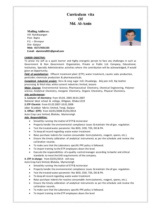 Alamin cv 1 | DOCX | Education