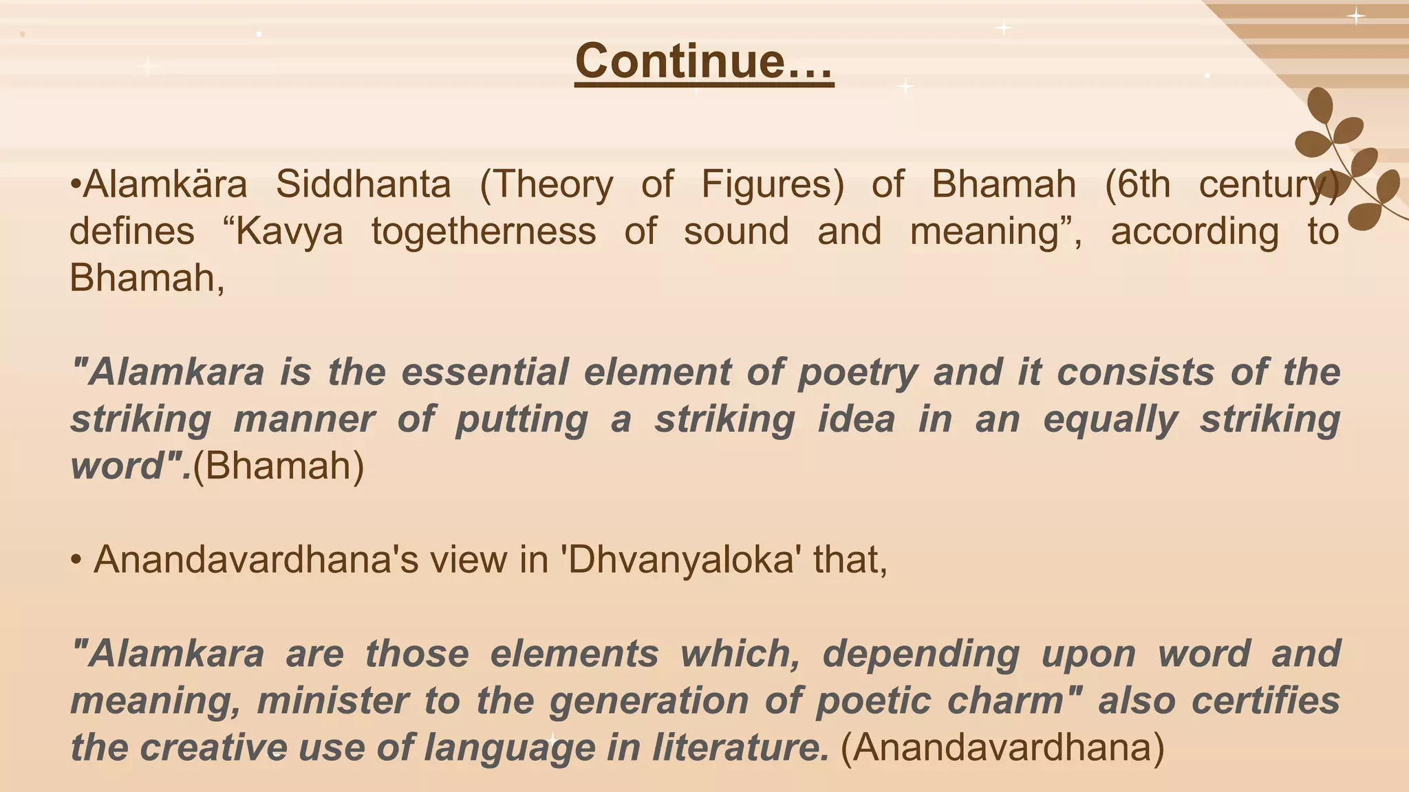 'Alamkara' in Indian Aesthetics - Paper 109 | PPTX