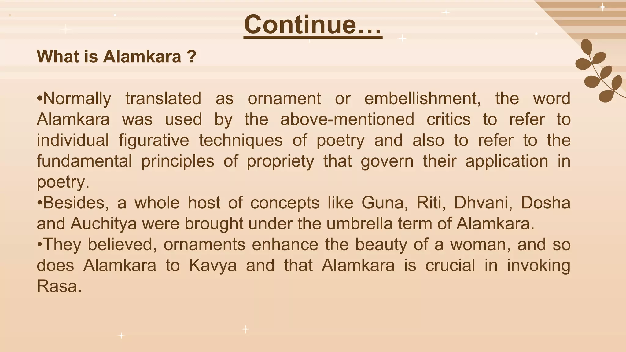'Alamkara' in Indian Aesthetics - Paper 109 | PPTX