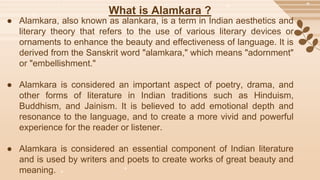 'Alamkara' in Indian Aesthetics - Paper 109 | PPTX