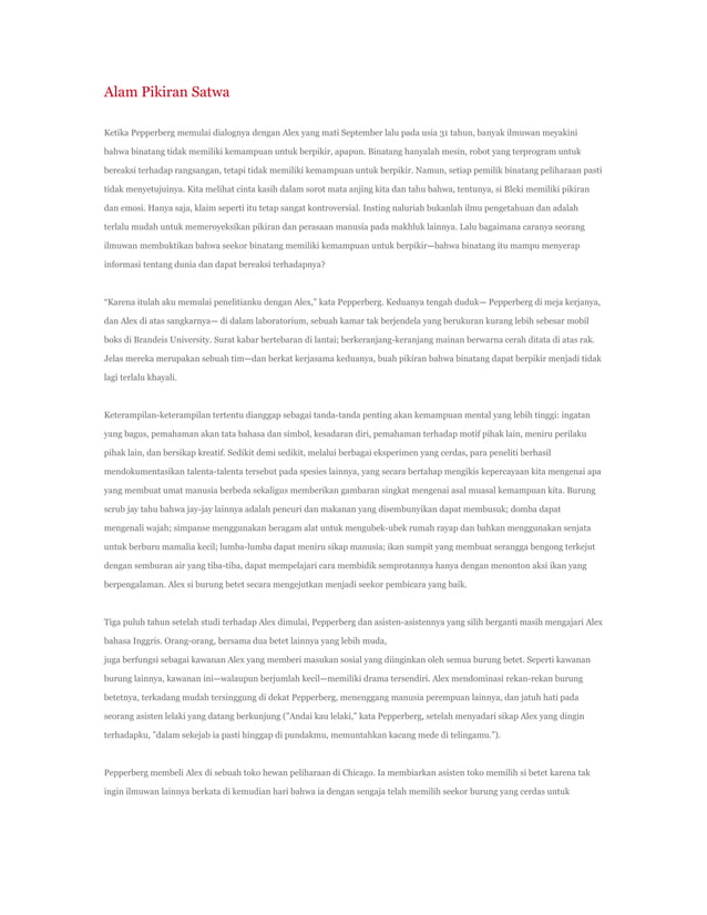 Alam pikiran satwa | PDF