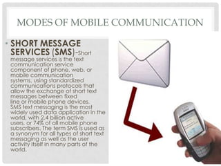 MOBILE COMMUNICATION | PPTX