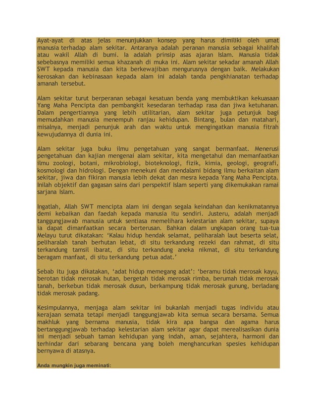 Alam sekitar pidato | DOCX