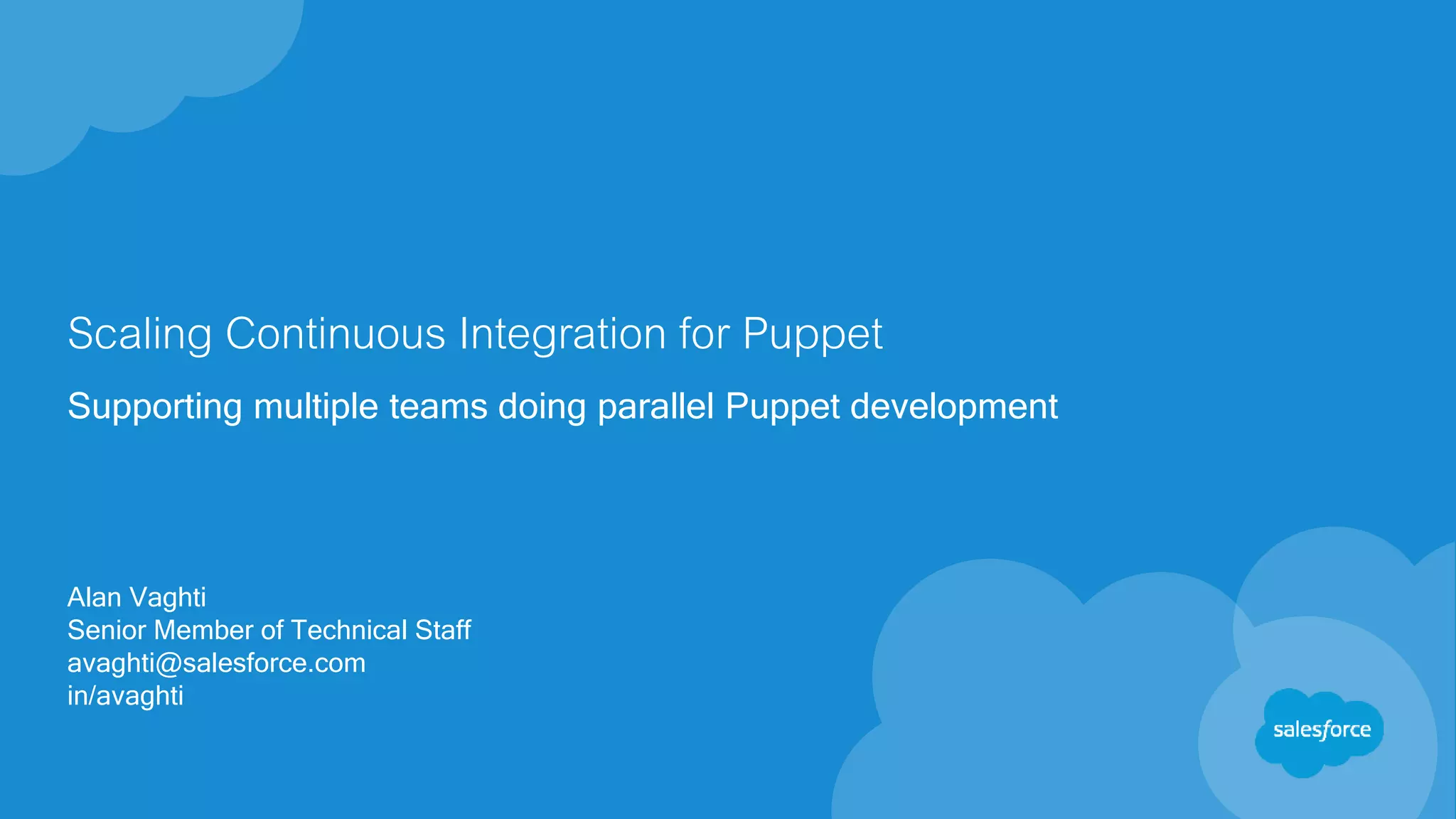 Scaling Continuous Integration for Puppet | PPTX