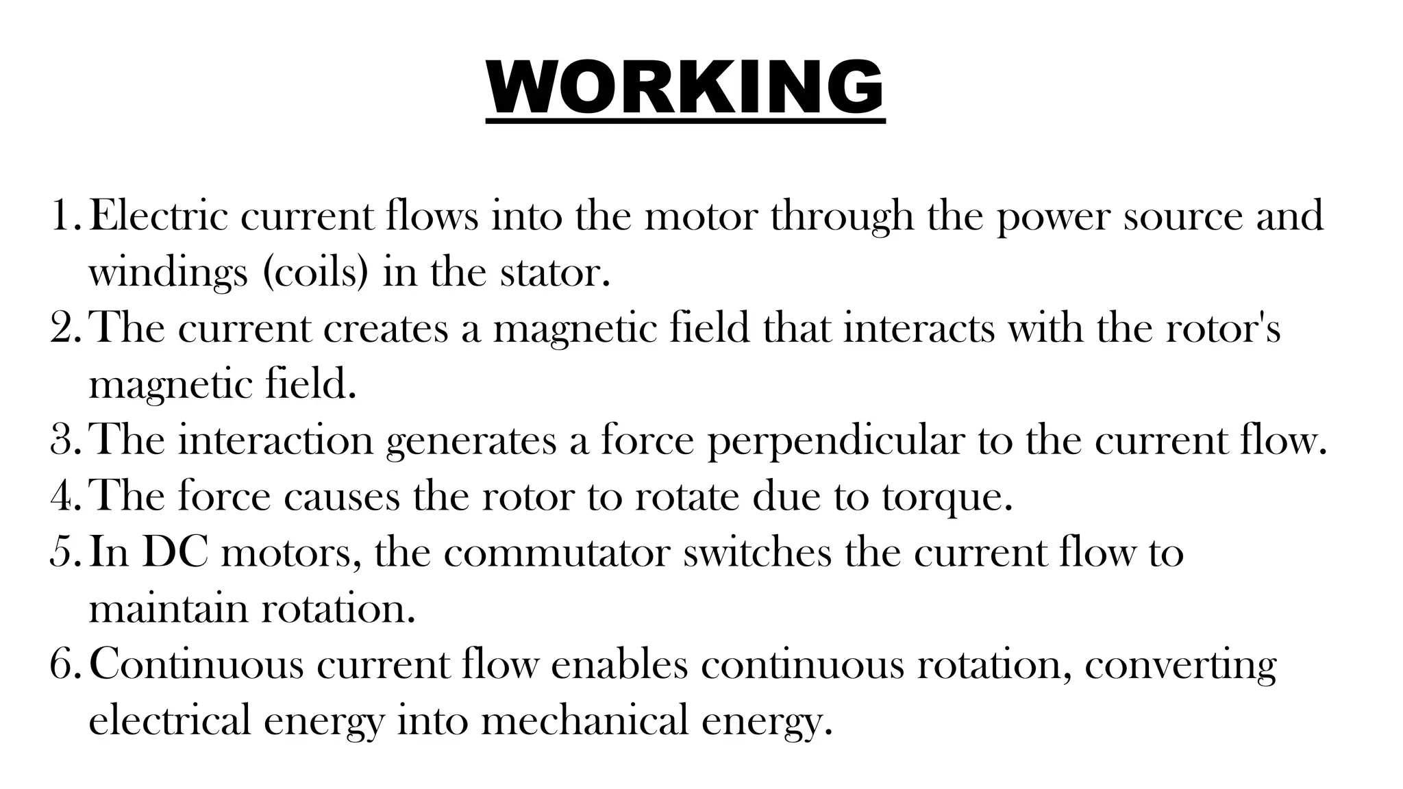 Electric motor seminar. Presentation on class | PPTX