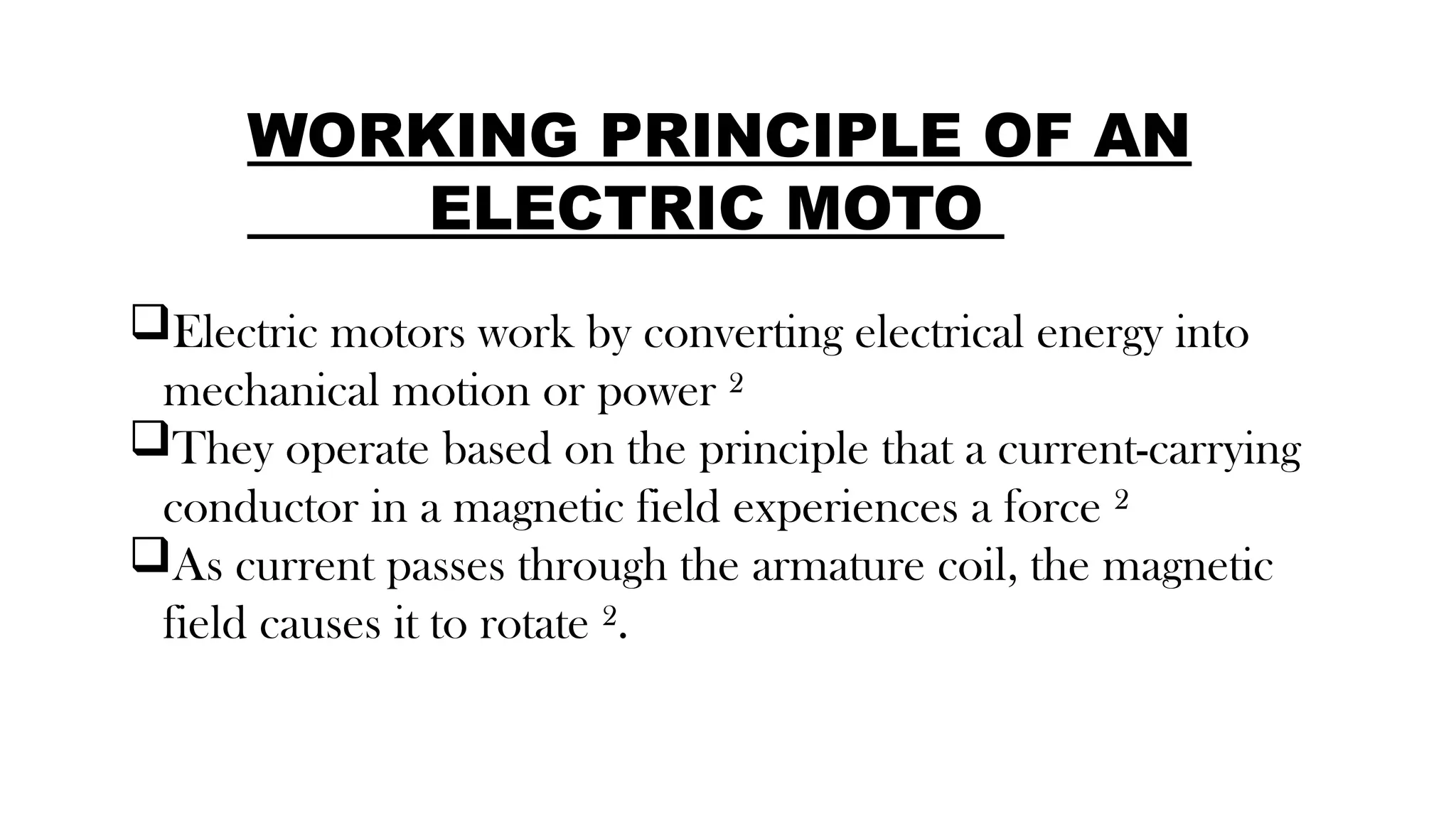 Electric motor seminar. Presentation on class | PPTX