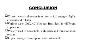 Electric motor seminar. Presentation on class | PPT