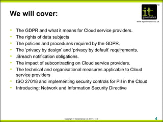 GDPR: Requirements for Cloud Providers | PPT