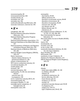Diabetes For Dummies, 3rd Edition by Alan L. Rubin, MD Index | PDF