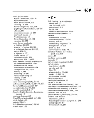 Diabetes For Dummies, 3rd Edition by Alan L. Rubin, MD Index | PDF