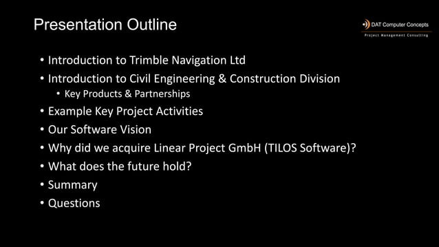 Trimble, TILOS & The Future | PPT