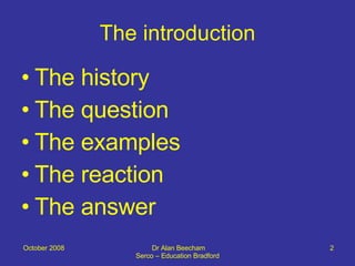 Alan Beecham | PPT | Education