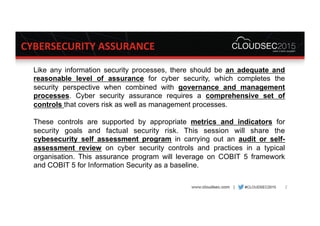 Cybersecurity Assurance at CloudSec 2015 Kuala Lumpur | PDF