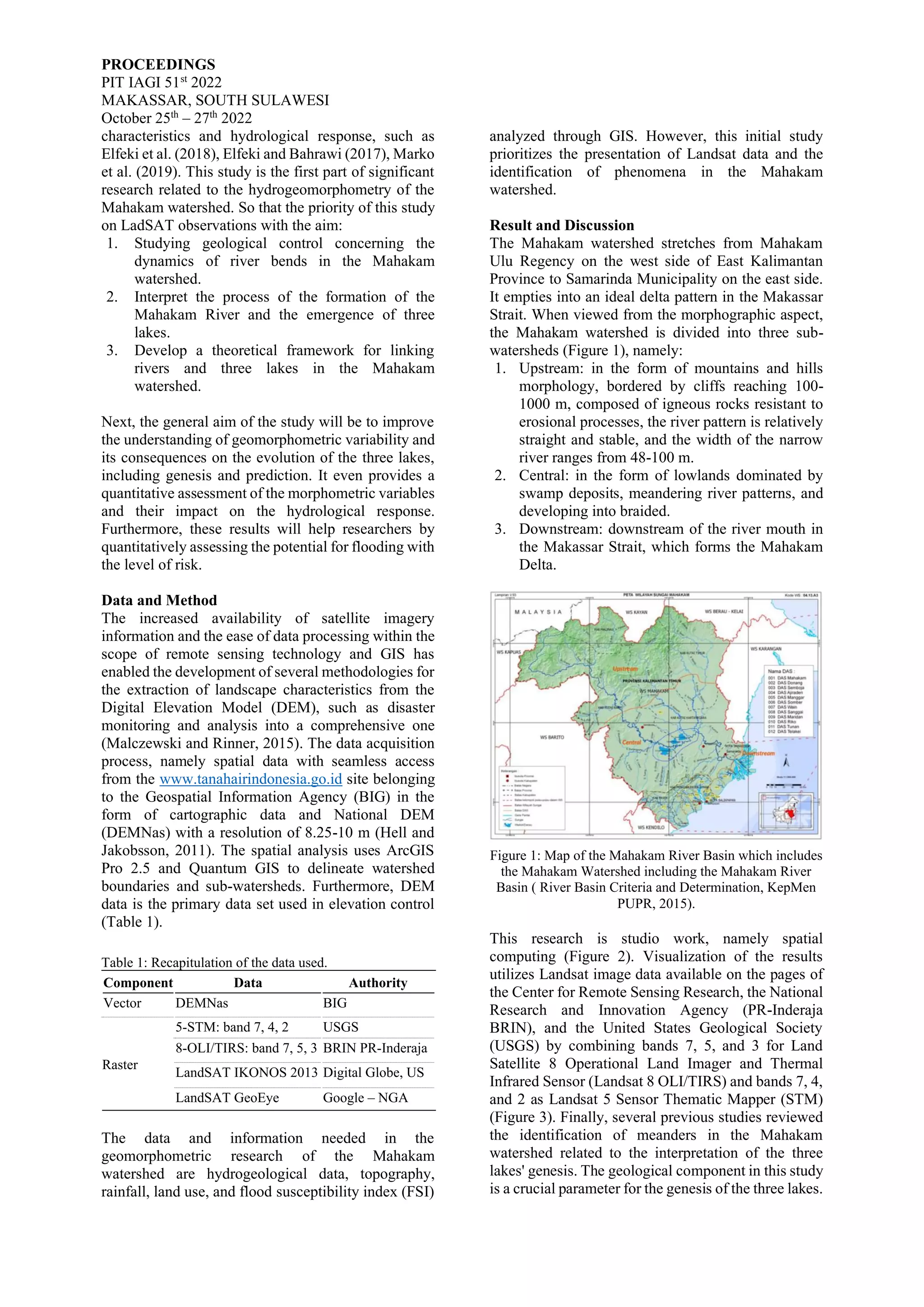 A LandSAT-driven approach to describe meander stream phenomenon in ...