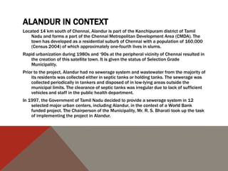 Alandur sewerage proj arun | PPTX