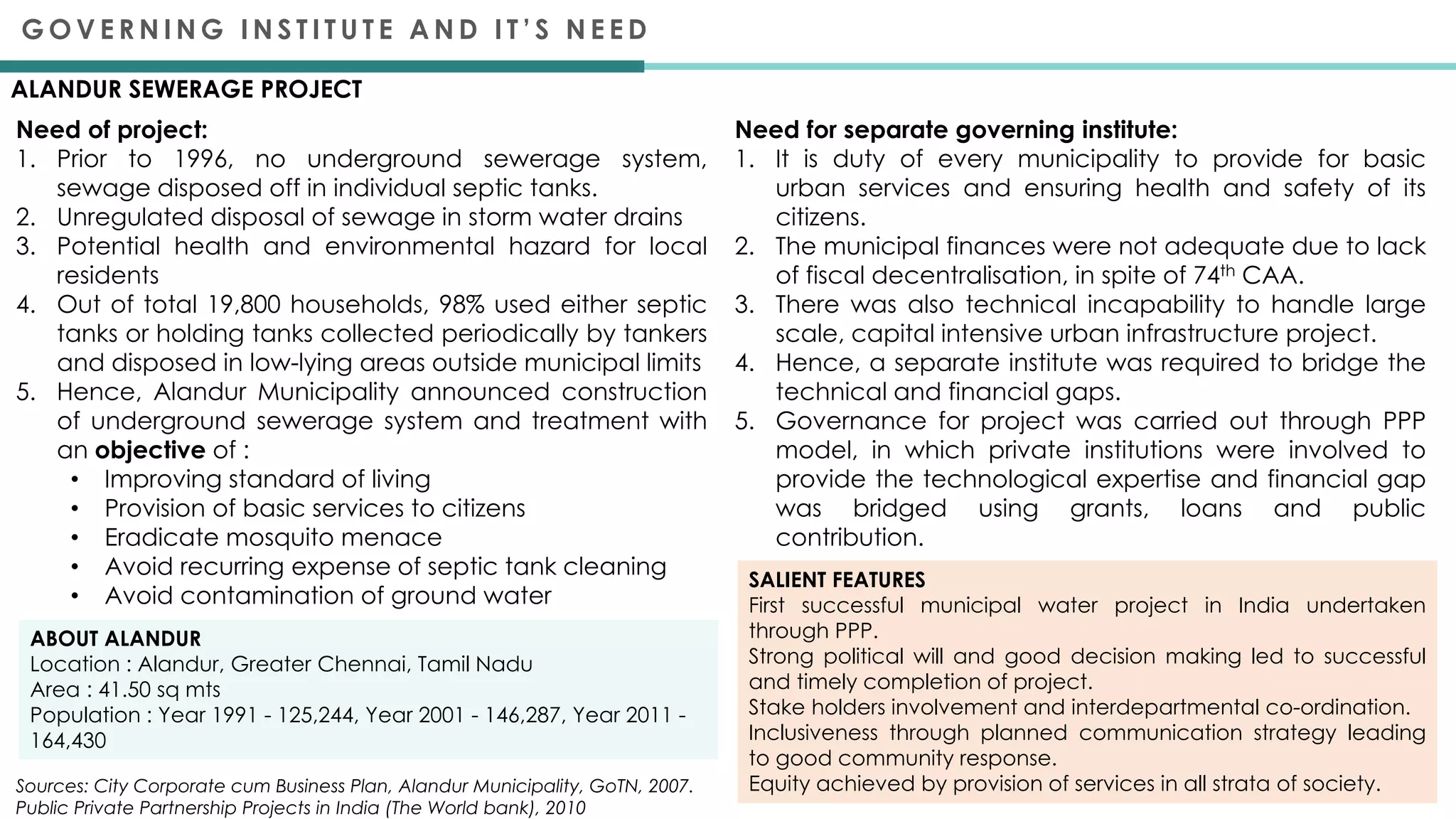 Alandur sewerage treatment plant project ppp model | PDF