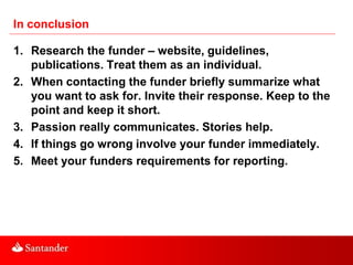 Building a positive relationship with funders | PPT